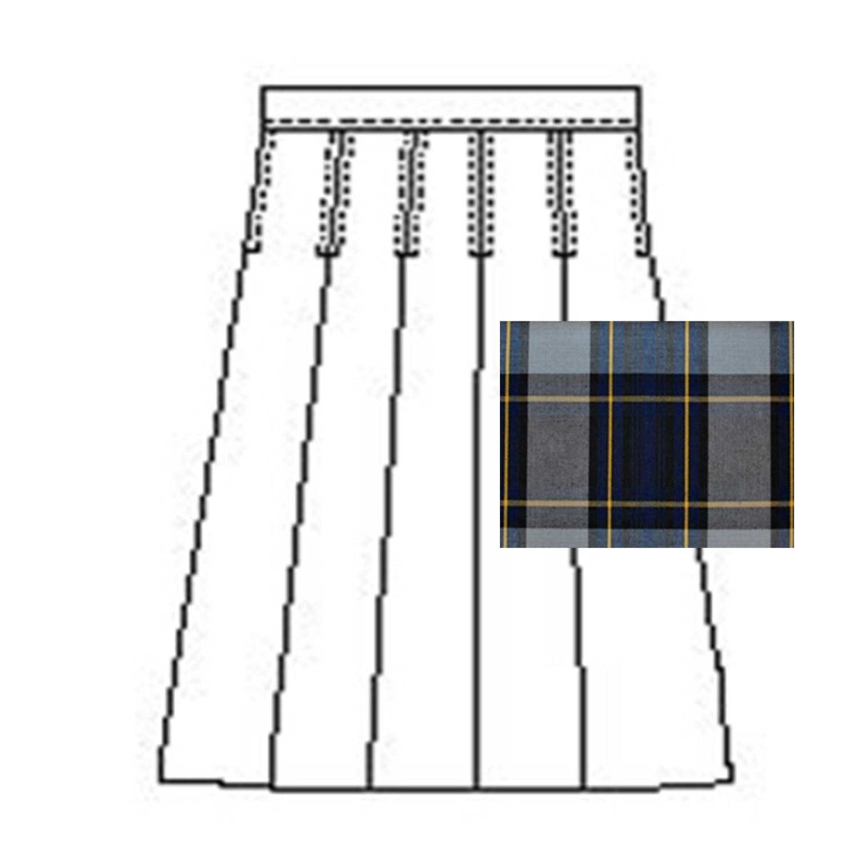1943-TPA Girl's Plaid Skirt - Half Size – Ivy School Uniforms